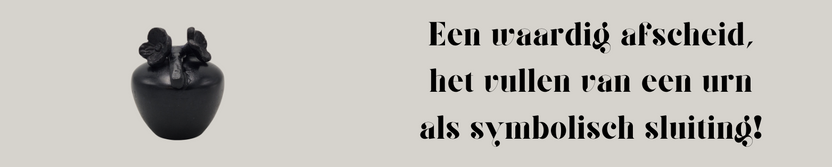 Een waardig afscheid, het vullen van een urn als symbolisch sluiting ...